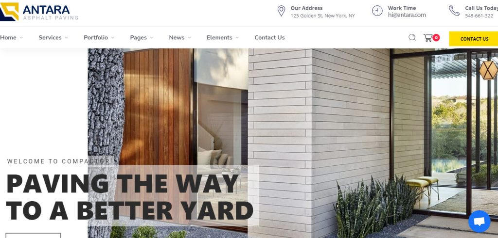 Antara - Road Construction Website Design - Create A Website