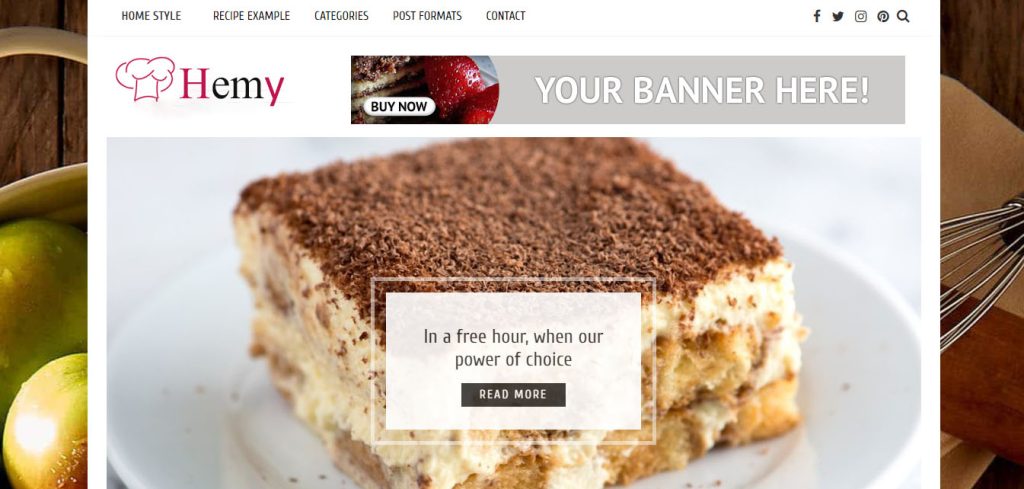 Hemy - Food and Lifestyle Website Design - Create A Website