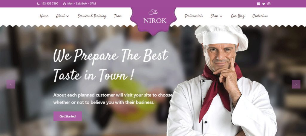 Nirok - Cake Bakery Website Design - Create A Website