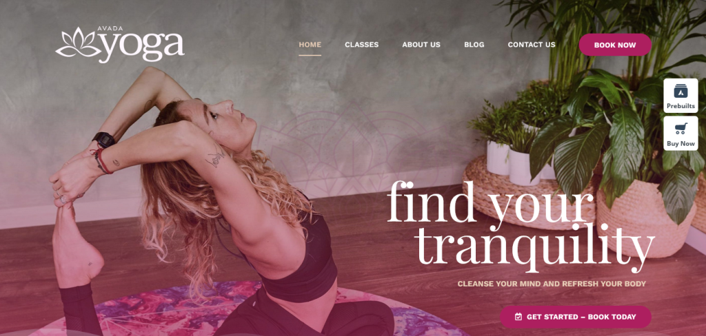 Avada– Yoga Website Design - Create A Website